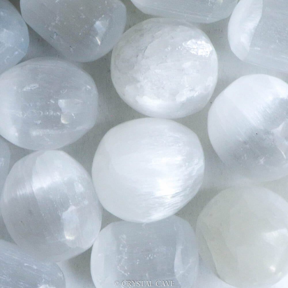 Selenite Crystal - Tumbled Stone Polished Gemstone / Spirituality Light ...