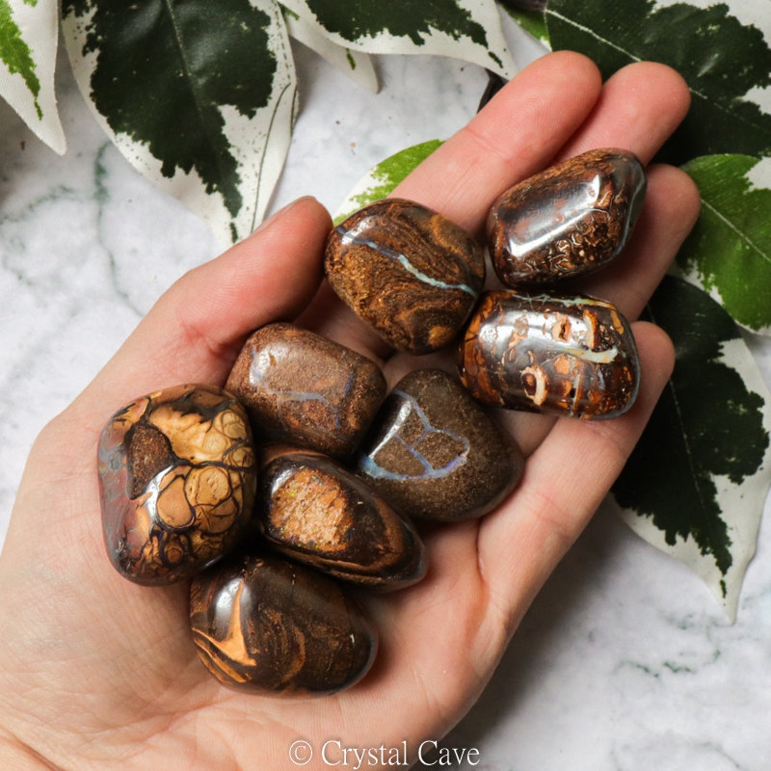 Boulder Opal Crystal Tumbled Stone Polished Stone - Etsy