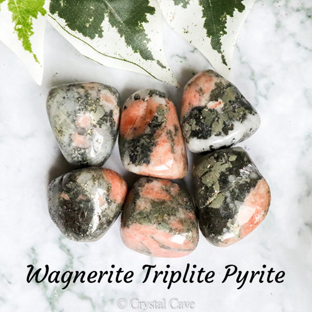 Wagnerite Triplite Pyrite Crystal - Tumbled Stone - Polished Stone ...