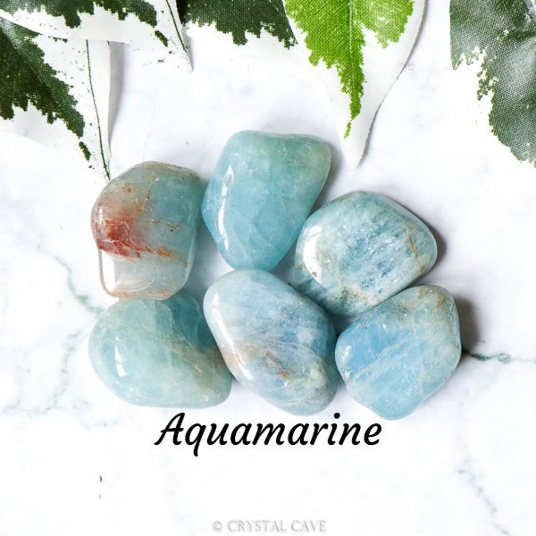 Aquamarine Crystal - Tumbled Stone - Polished Stone - Gemstone / for ...