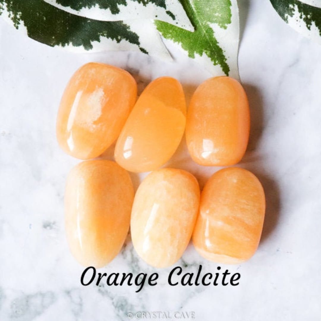 Orange Calcite Crystal - Tumbled Stone Polished Stone / Creativity ...