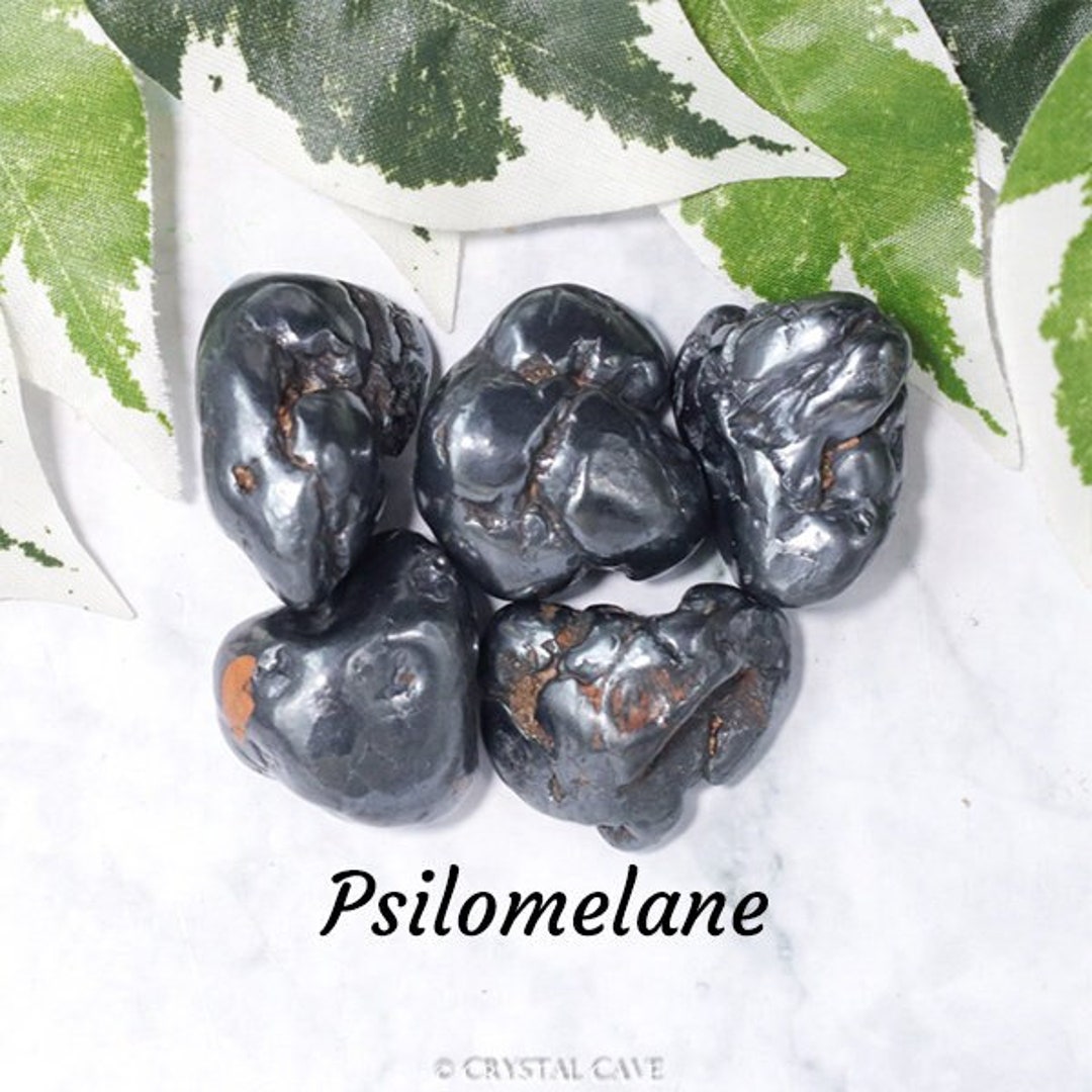 Psilomelane Crystal Tumbled Stone Polished Gemstone / Duality Awakening ...