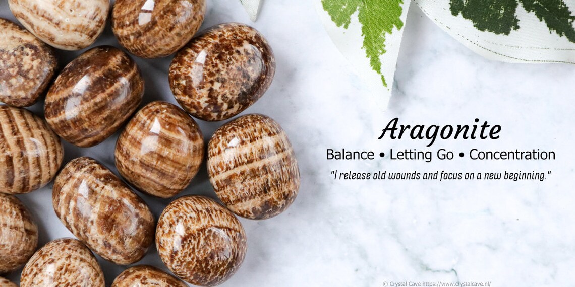 Brown Aragonite Crystal Tumbled Stone Polished Stone | Etsy