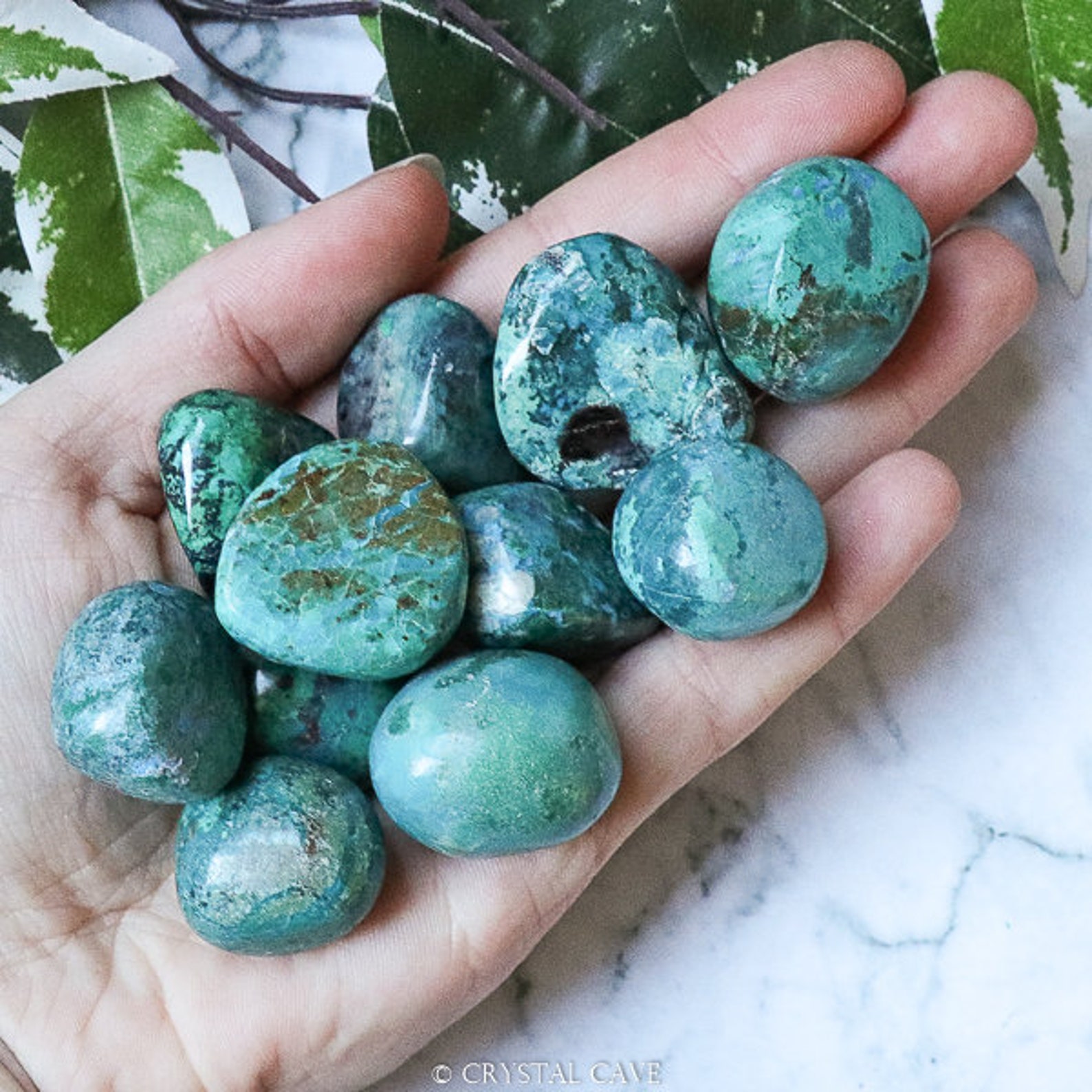 Chrysocolla Crystal Tumbled Stone Polished Stone | Etsy