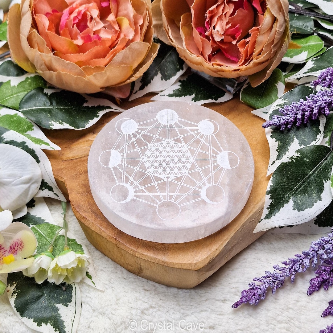 Selenite Charging Disk Metatron's Cube Moon Cycle / House Cleansing ...