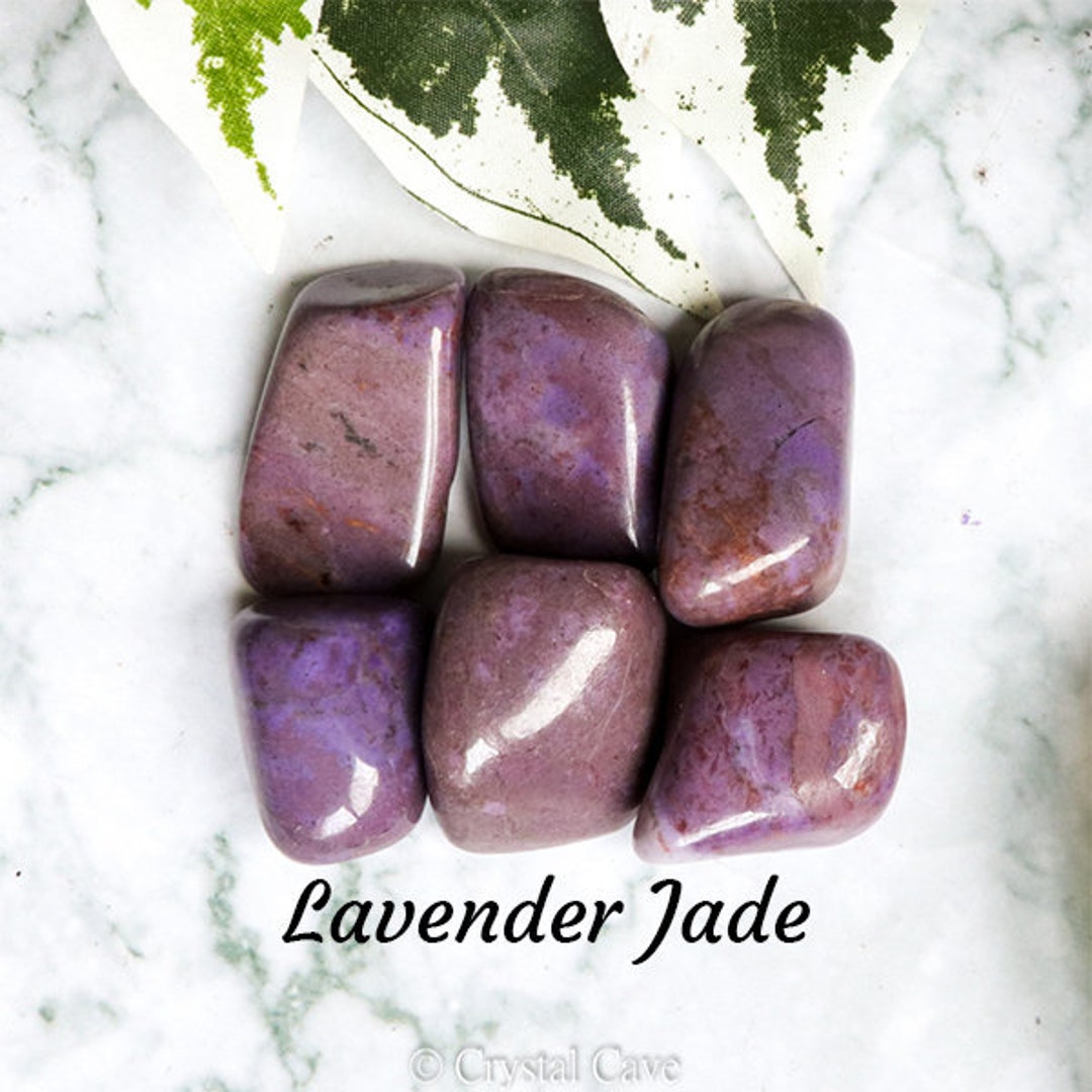 Lavender Jade Crystal - Tumbled Stone Polished Gemstone / Healing ...