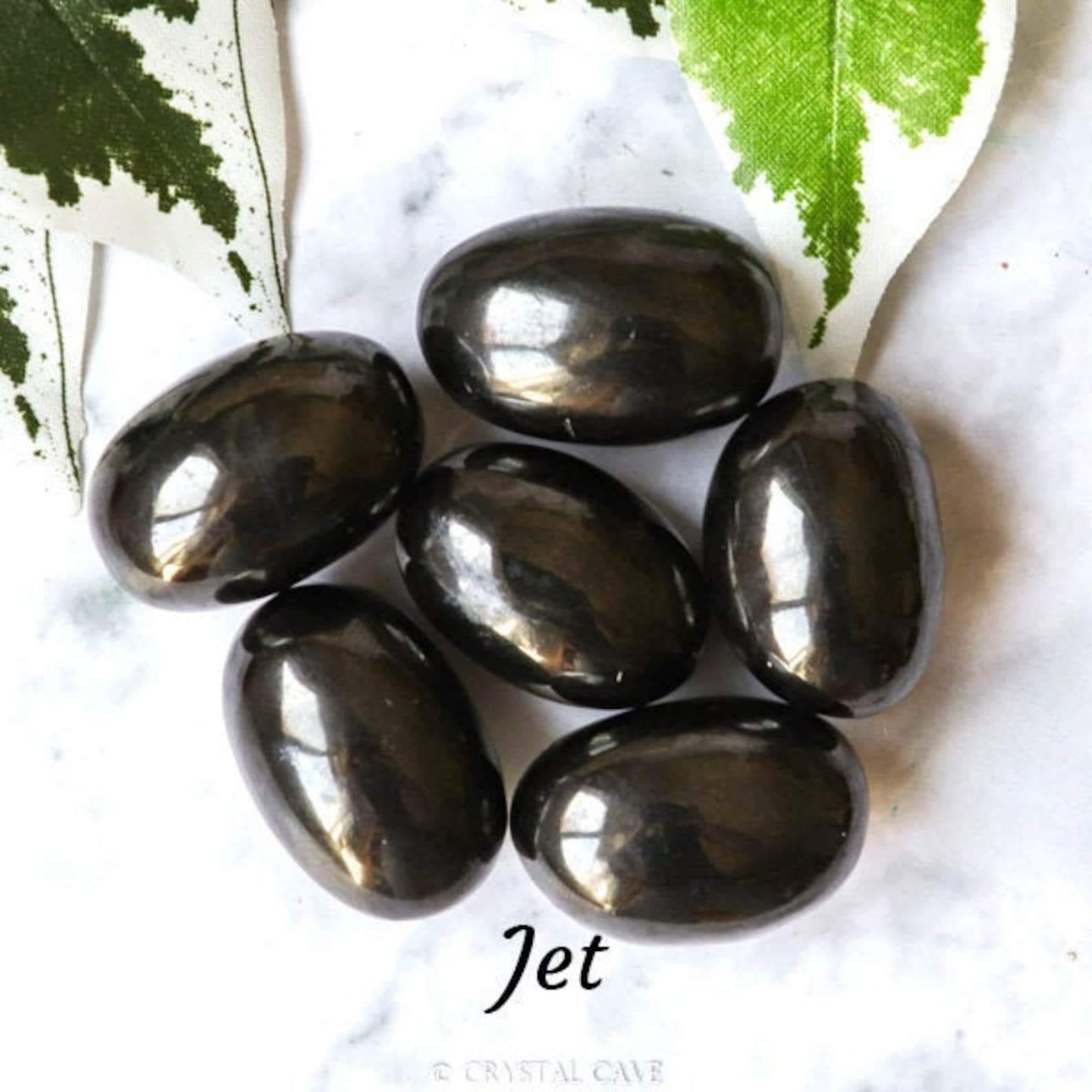 Jet Crystal - Tumbled Stone - Polished Stone - Gemstone / Against ...
