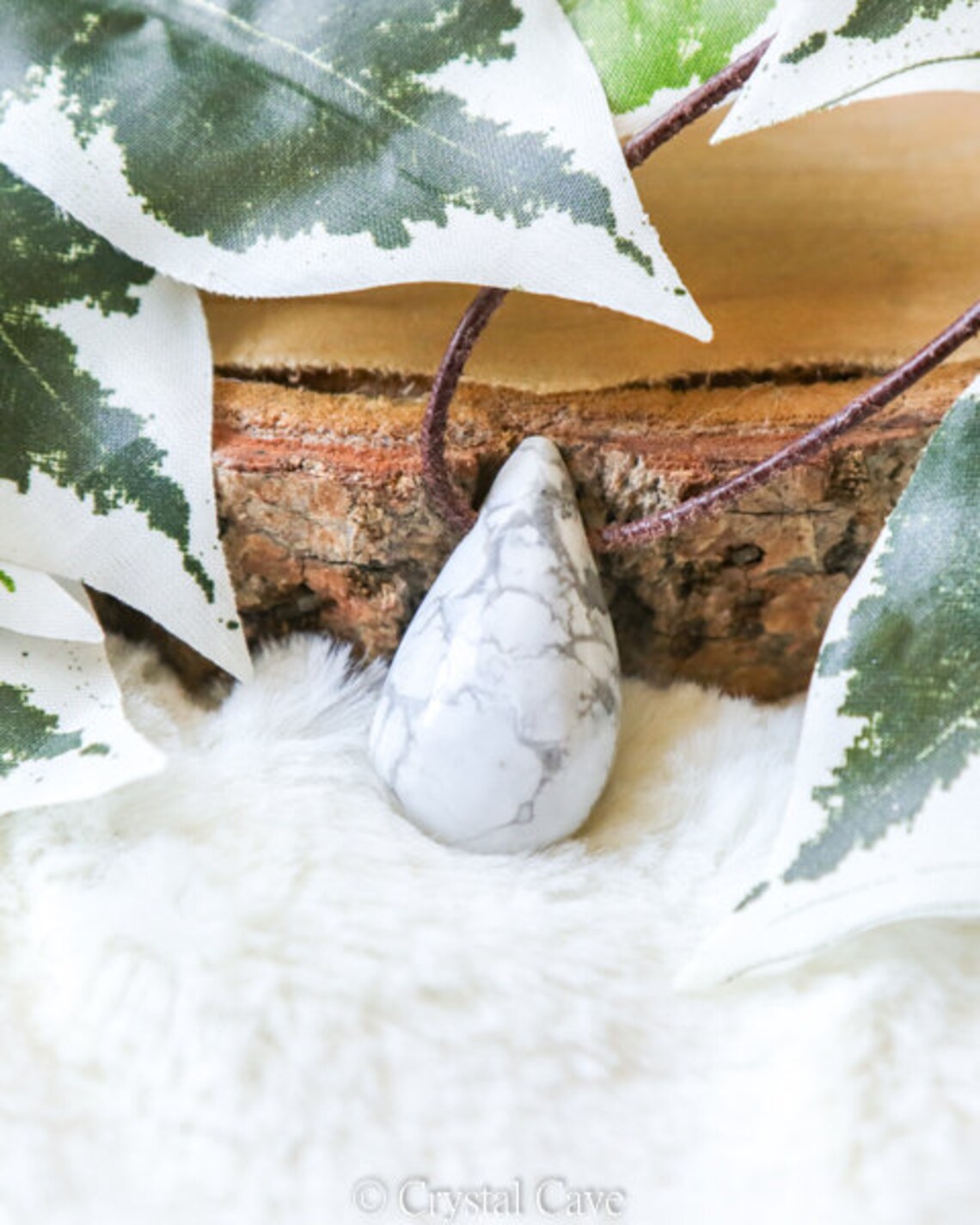 Howlite Polished Necklace Pendant Drilled Stone Jewelery - Etsy