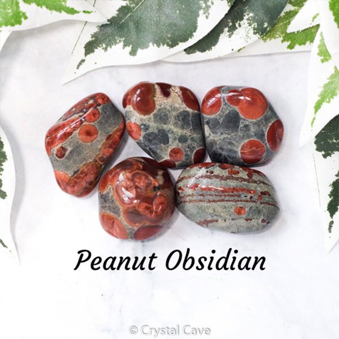 Peanut Obsidian Crystal - Tumbled Stone Polished Gemstone / Creativity ...