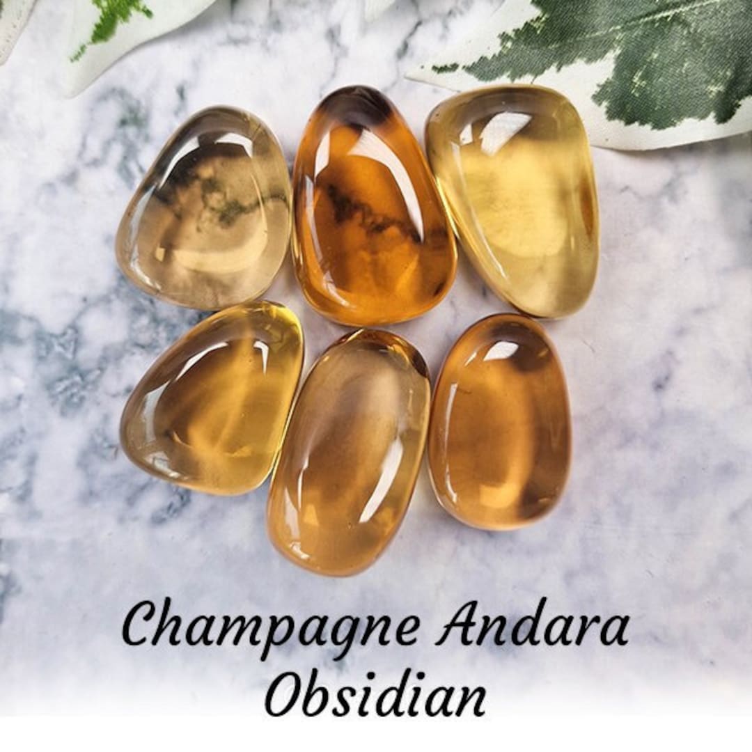 Champagne Andara Obsidian Crystal Tumbled Stone Gemstone /sacred Light ...