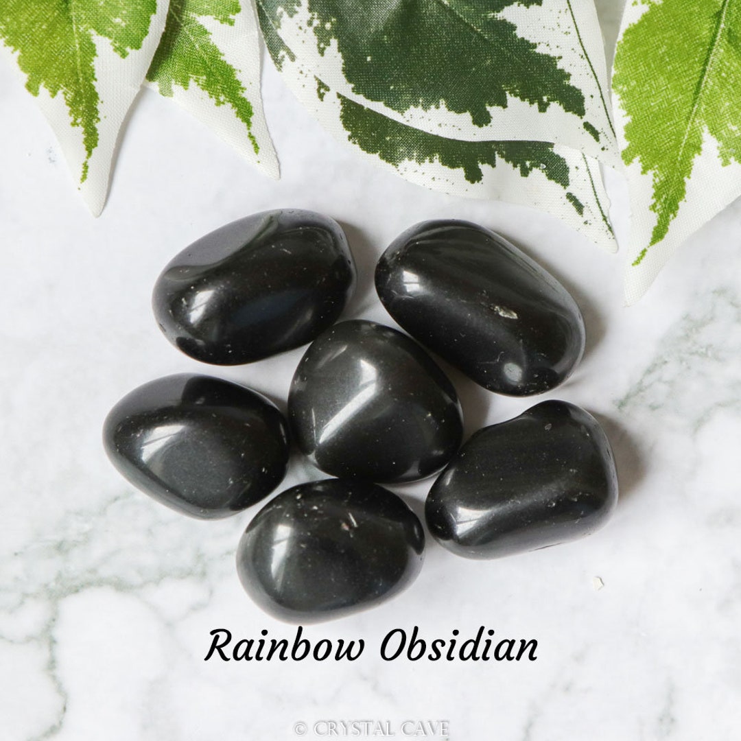 Rainbow Obsidian Crystal - Tumbled Stone Polished Gemstone / Pleasure ...