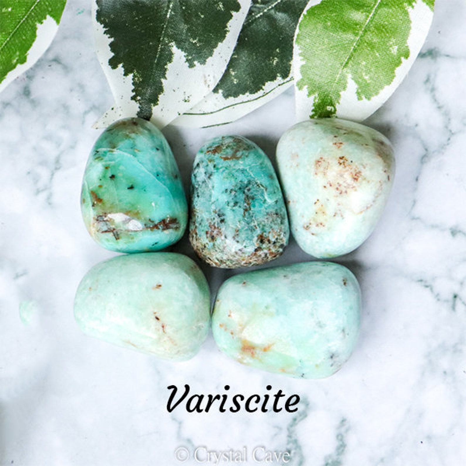 Variscite Crystal Tumbled Stone Polished Stone Gemstone | Etsy