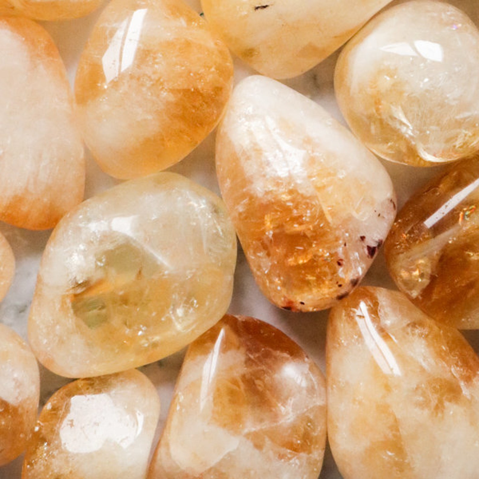 Citrine Quartz Crystal Tumbled Stone Polished Stone | Etsy