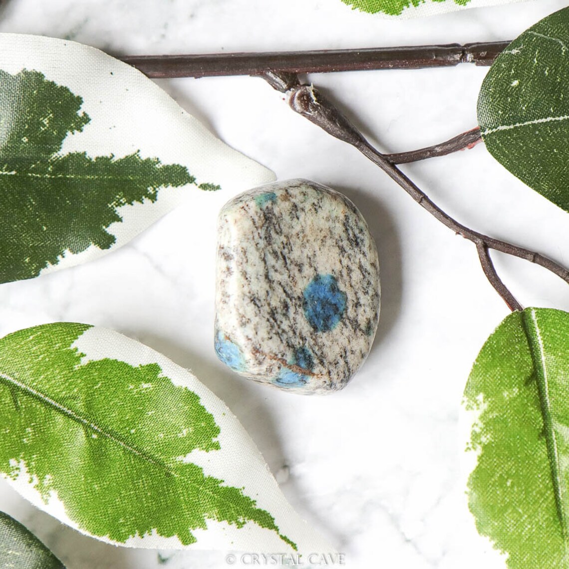 K2 Stone Azurite in Granite Crystal - Tumbled Stone Polished Gemstone ...