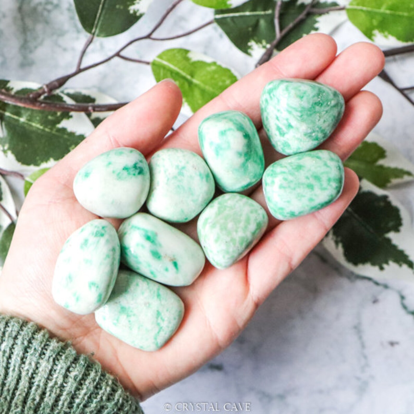 Spotted Jade Crystal - Tumbled Stone Polished Gemstone / Friendship ...