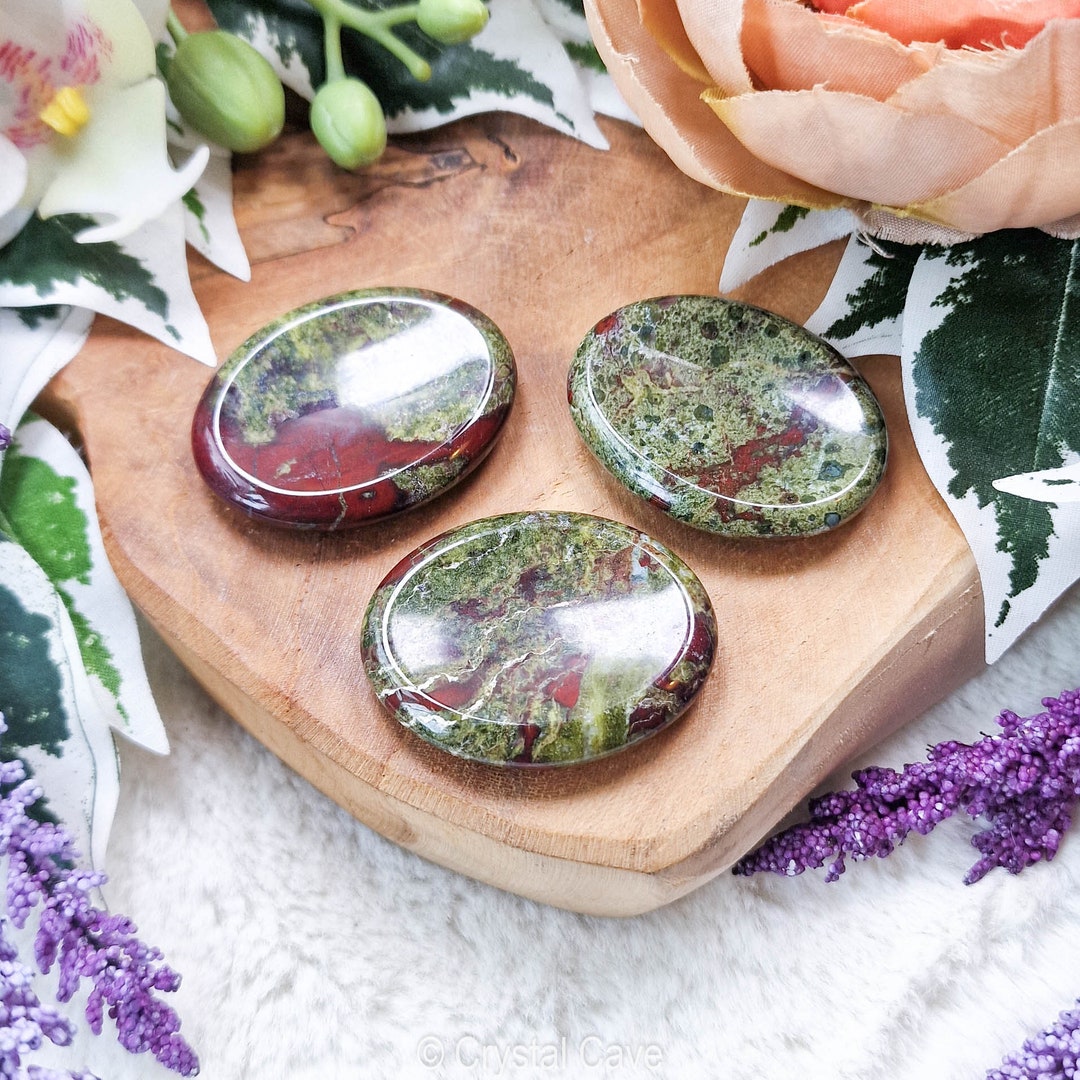 Dragon Blood Jasper Worry Stone Crystal Smooth Pebble Gemstone ...