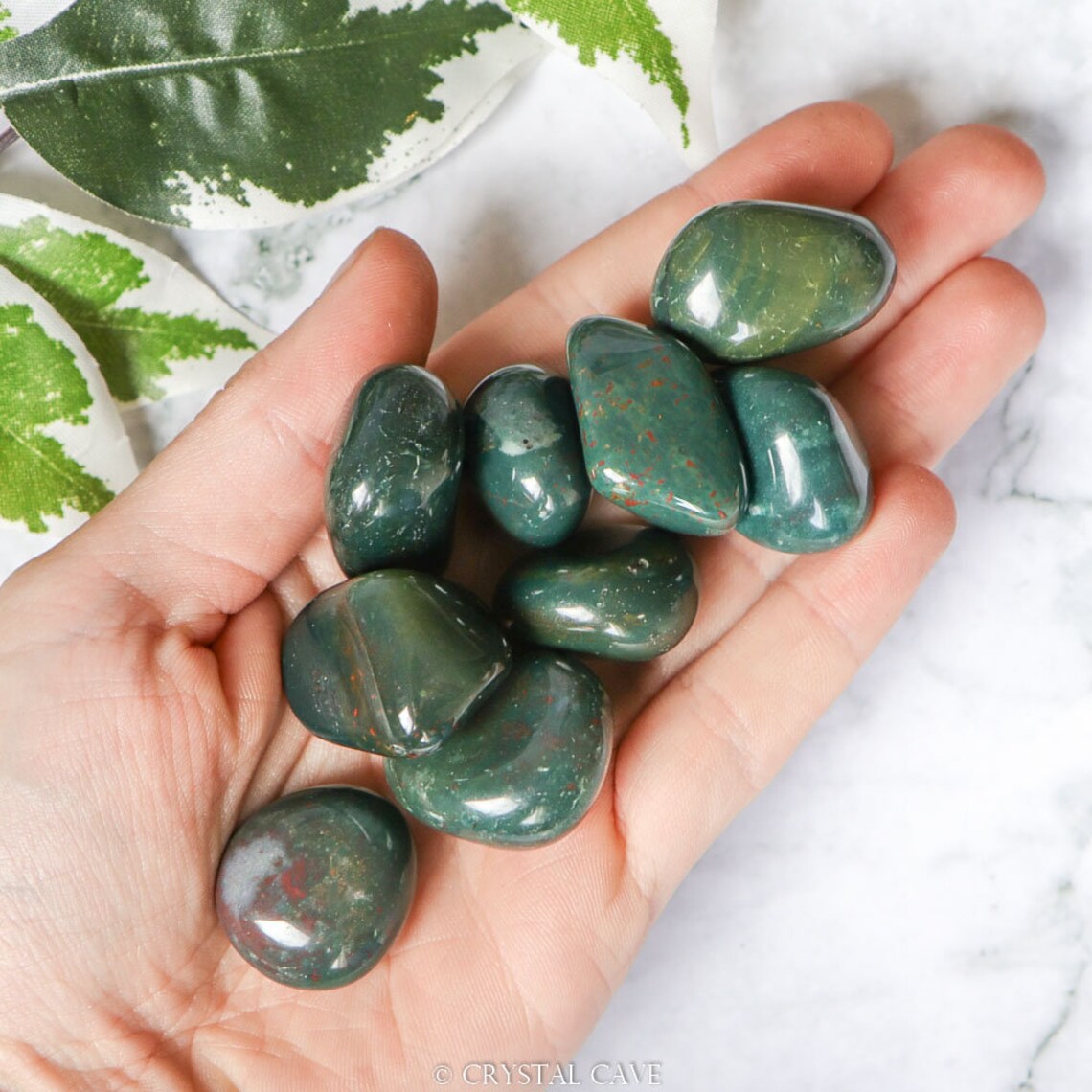 Heliotrope Bloodstone Crystal - Tumbled Stone - Polished Stone ...