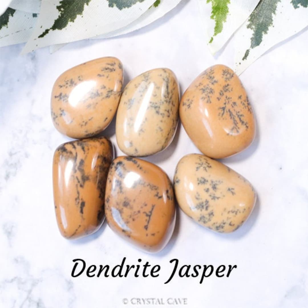 Dendrite Jasper Crystal Tumbled Stone Polished Gemstone / Clarity ...
