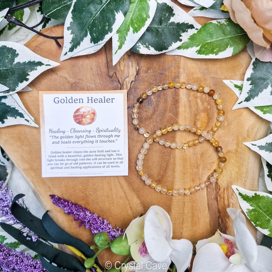 Golden Healer Bracelet / Round Beads 4mm High Grade Quality Genuine ...