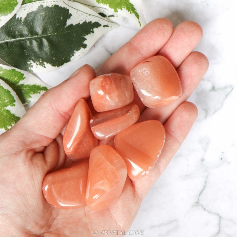 Red Calcite Crystal - Tumbled Stone Polished Gemstone / Detox ...