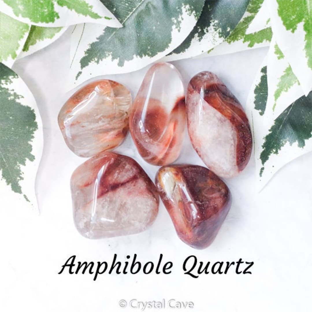 Amphibole Quartz Crystal - Tumbled Stone - Polished Gemstone / High ...