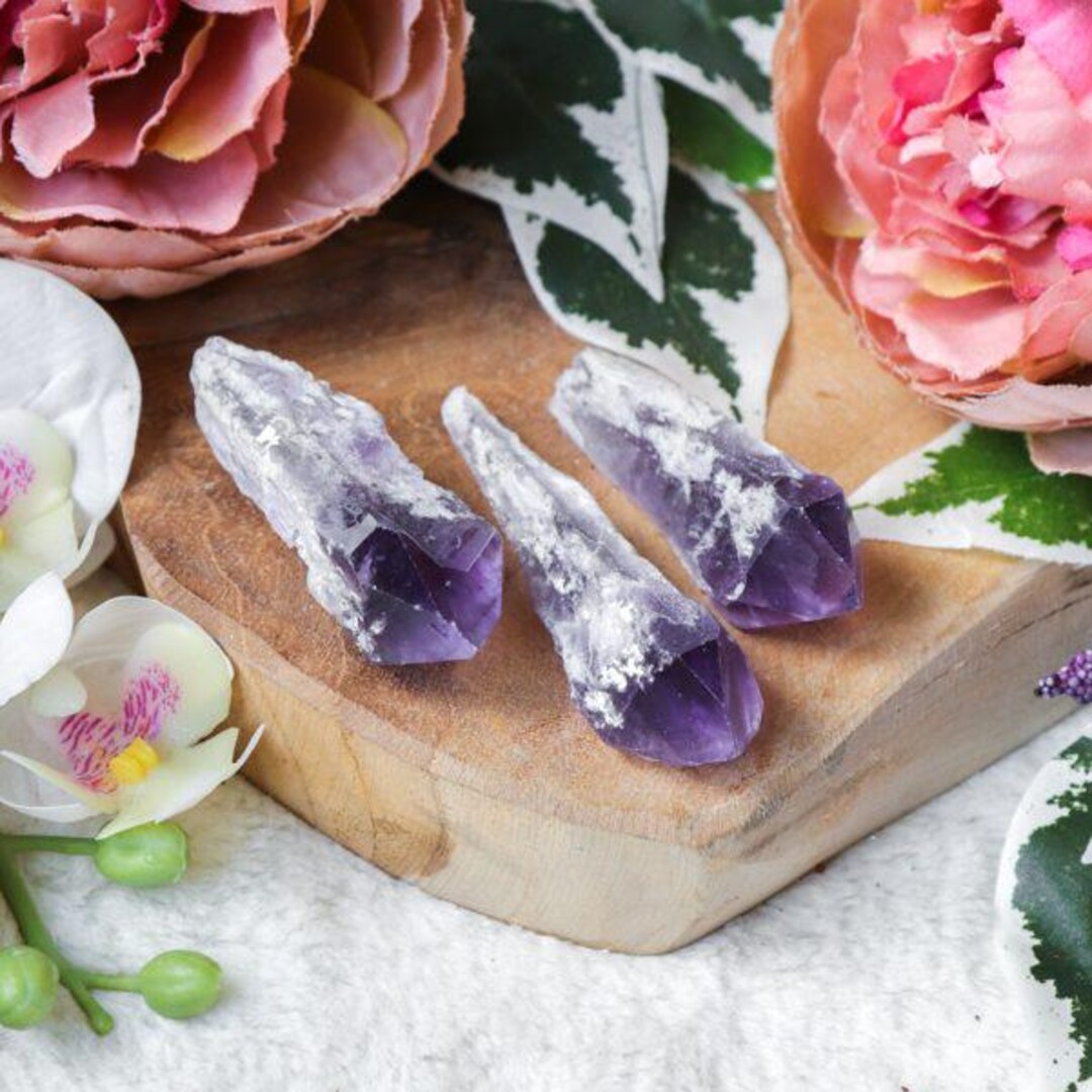 Raw Bahia Elestial Amethyst / Rough Natural Stone Crystal Decoration ...