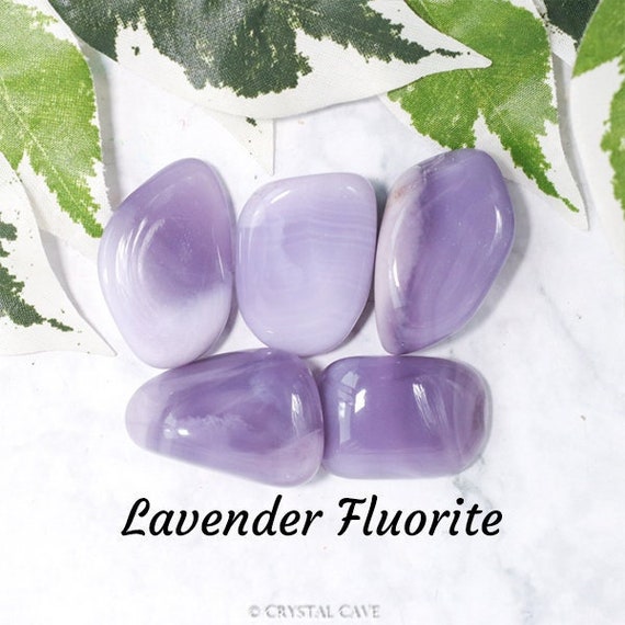 Lavender Fluorite Crystal Tumbled Stone Polished Gemstone / - Etsy