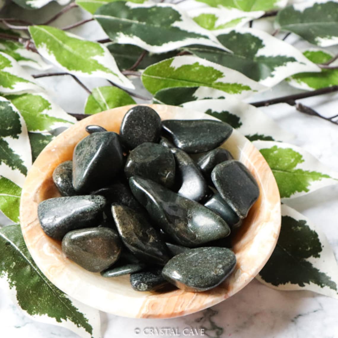 Midnight Lemurian Jade Crystal - Jadeite Tumbled Stone - Polished Stone ...