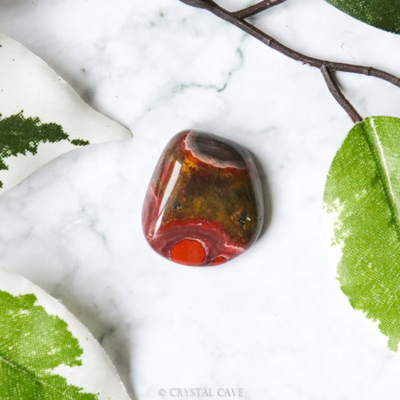 Poppy Jasper Crystal - Tumbled Stone - Polished Stone - Gemstone / Joy ...