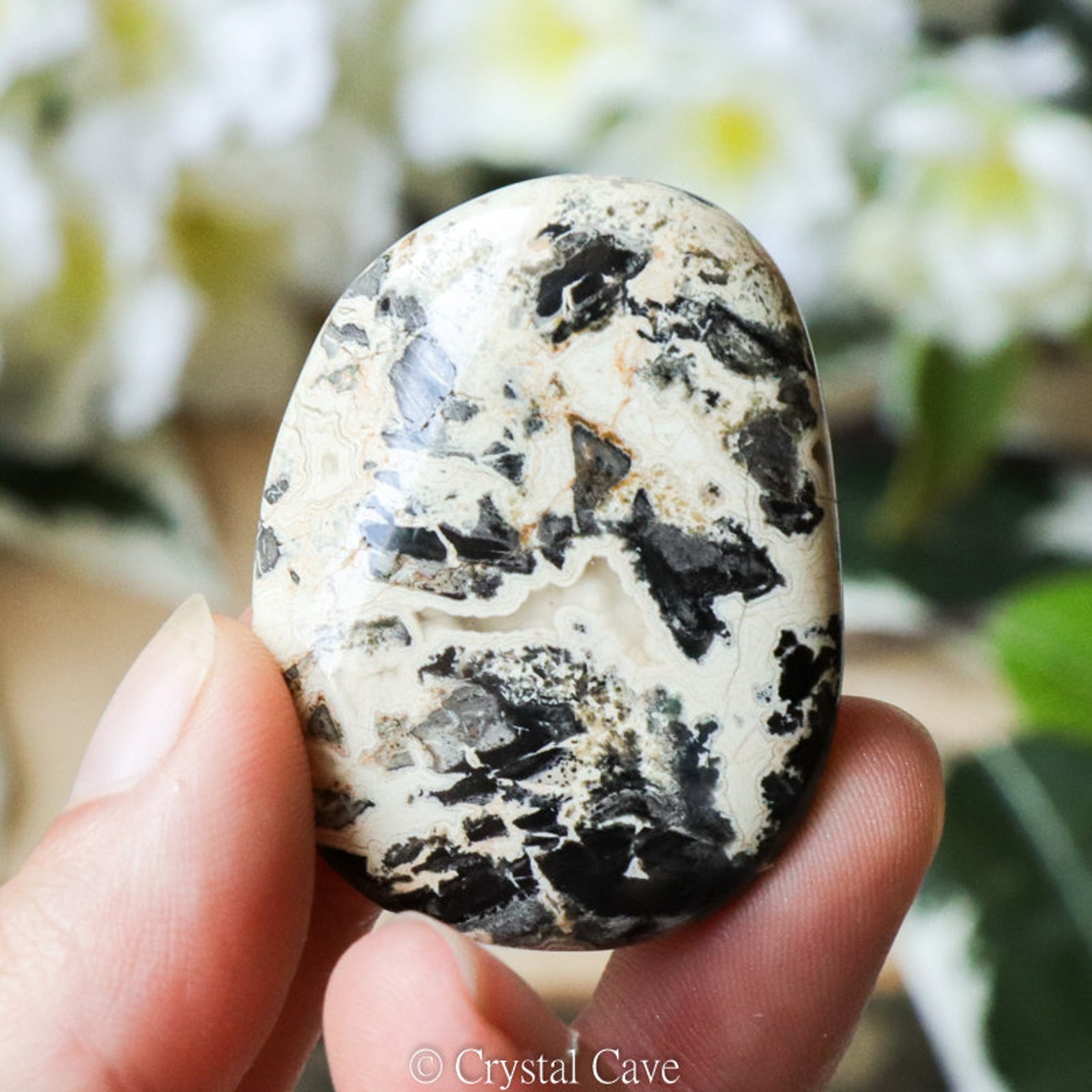 Silver Leaf Jasper Pocket Stone Palm Stone Hand Stone - Etsy