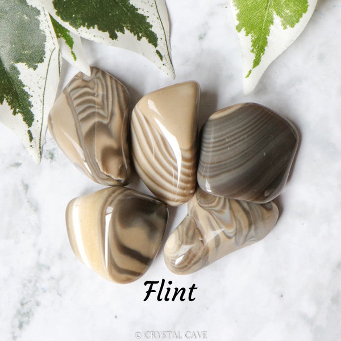 Banded Flint Fire Stone Crystal - Tumbled Stone Polished Gemstone ...