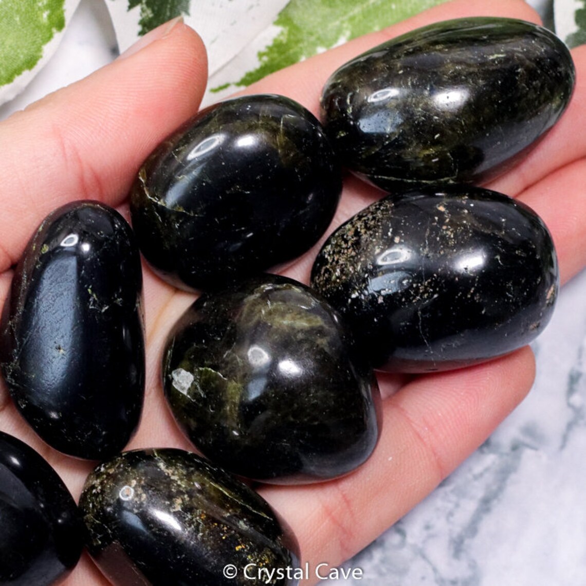 Epidote Crystal Tumbled Stone Polished Stone Gemstone / - Etsy