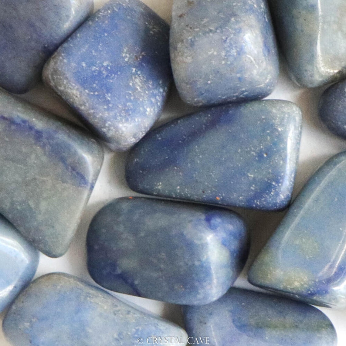 Blauwe Aventurijn Edelsteen Trommelsteen Knuffelsteen / | Etsy