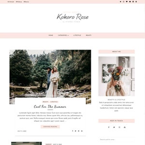 Kokoro - A Beautiful Blog & Shop Wordpress Theme. Travel - Lifestyle - Photography - Feminine ...