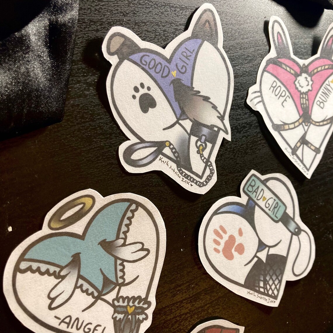 Glossy Kinky Butts Stickers Etsy