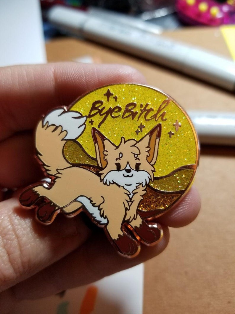 SECONDS* Adorably Rude Fox Hard Enamel Pin - Etsy