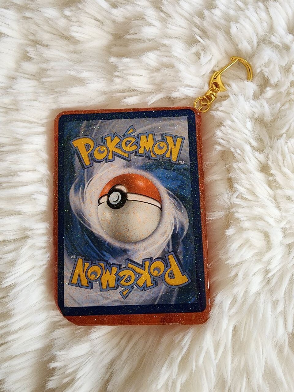 Pokemon Resin Shaker Charm Keychain Card Ninetales - Etsy