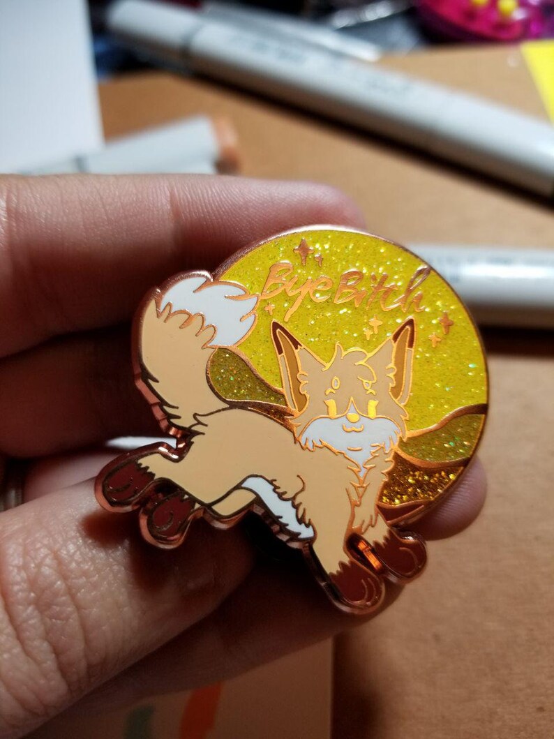 SECONDS* Adorably Rude Fox Hard Enamel Pin - Etsy