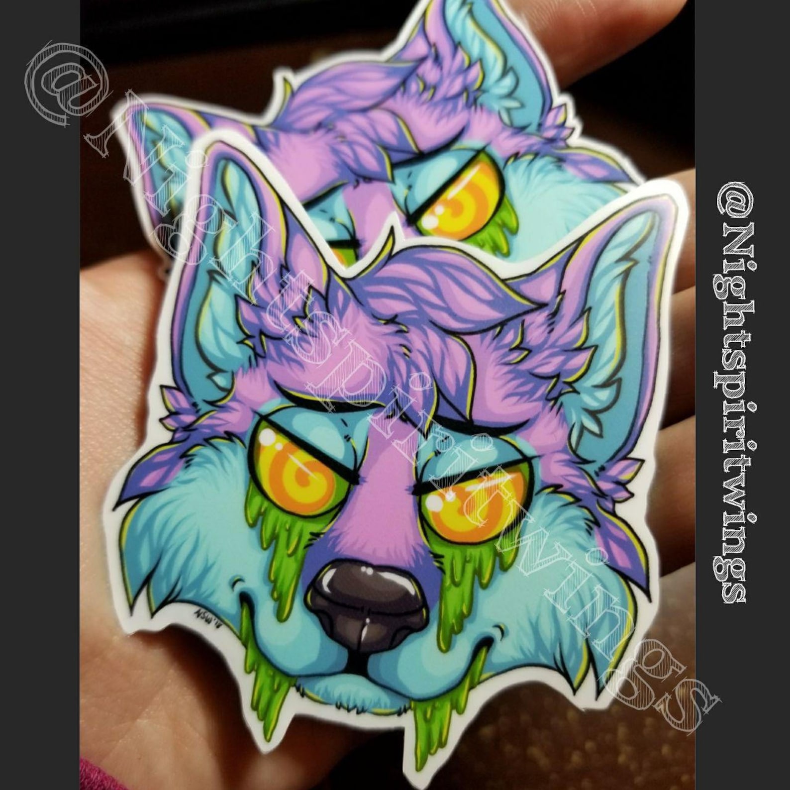 Hypno Goo Coyote Furry Vinyl Sticker - Etsy