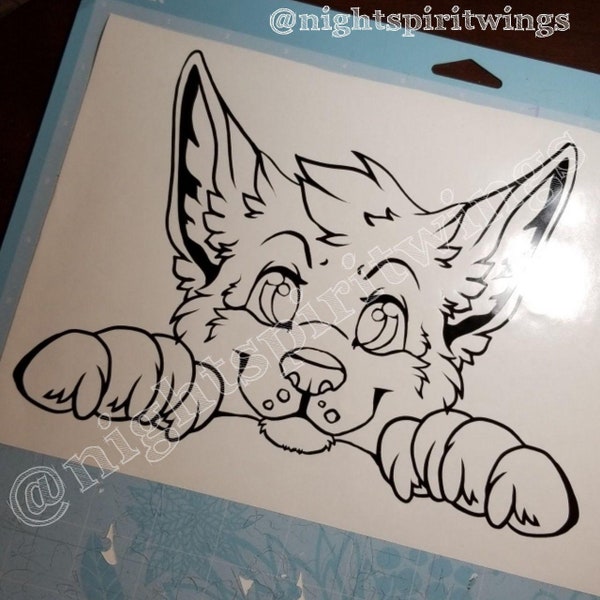 Furry Peeker Sticker - Etsy