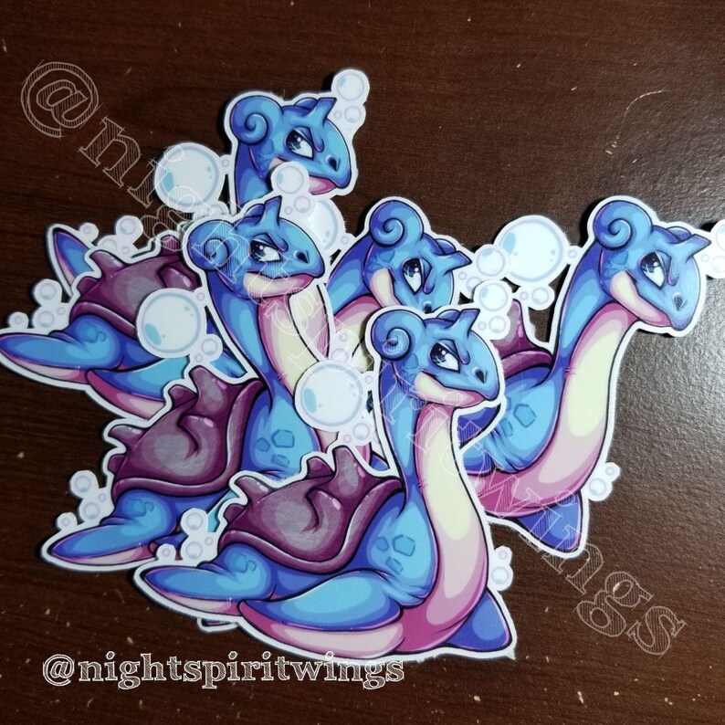 Pokemon Lapras Vinyl 3 Inch Weatherproof Sticker - Etsy