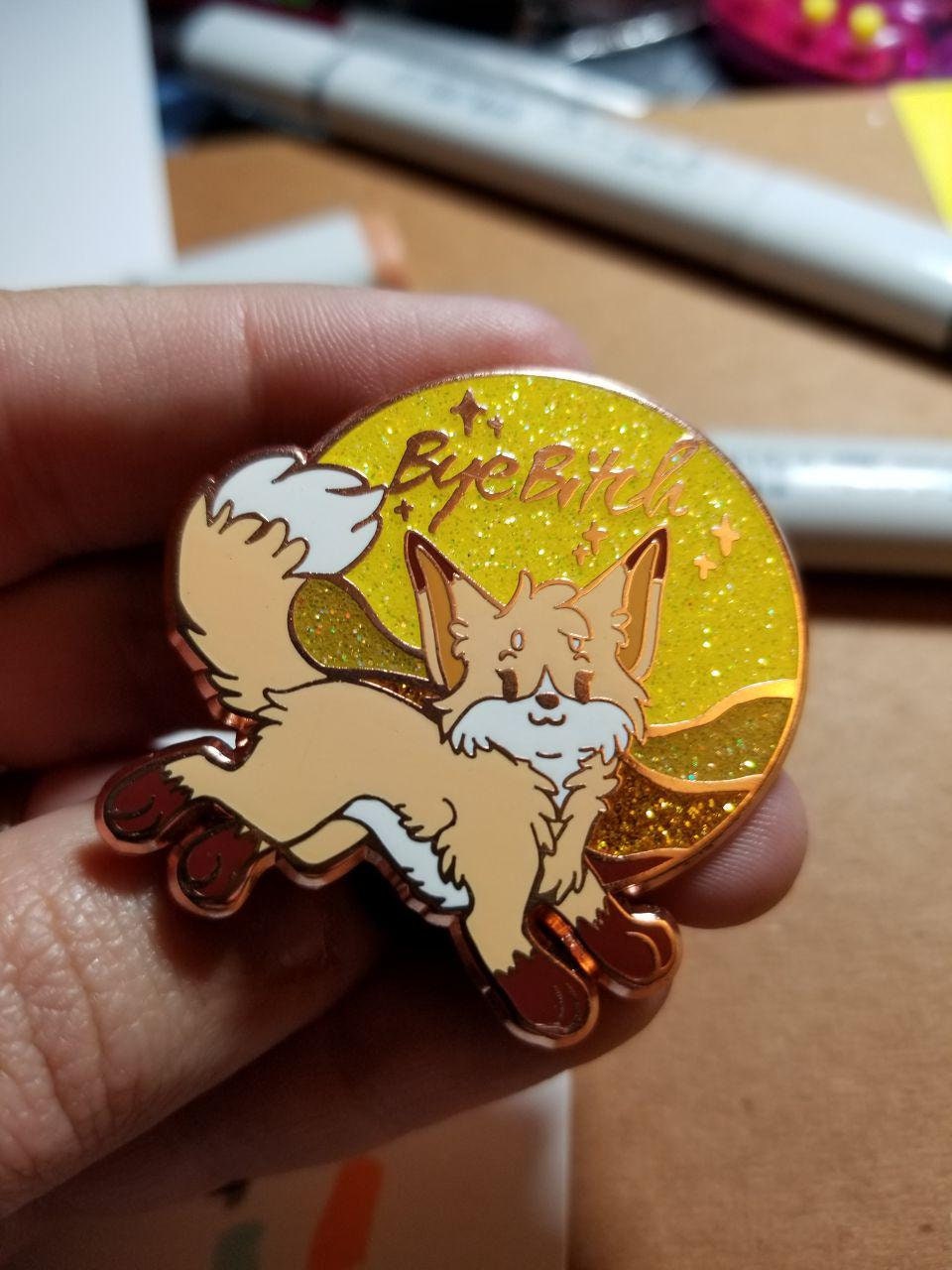 SECONDS* Adorably Rude Fox Hard Enamel Pin - Etsy