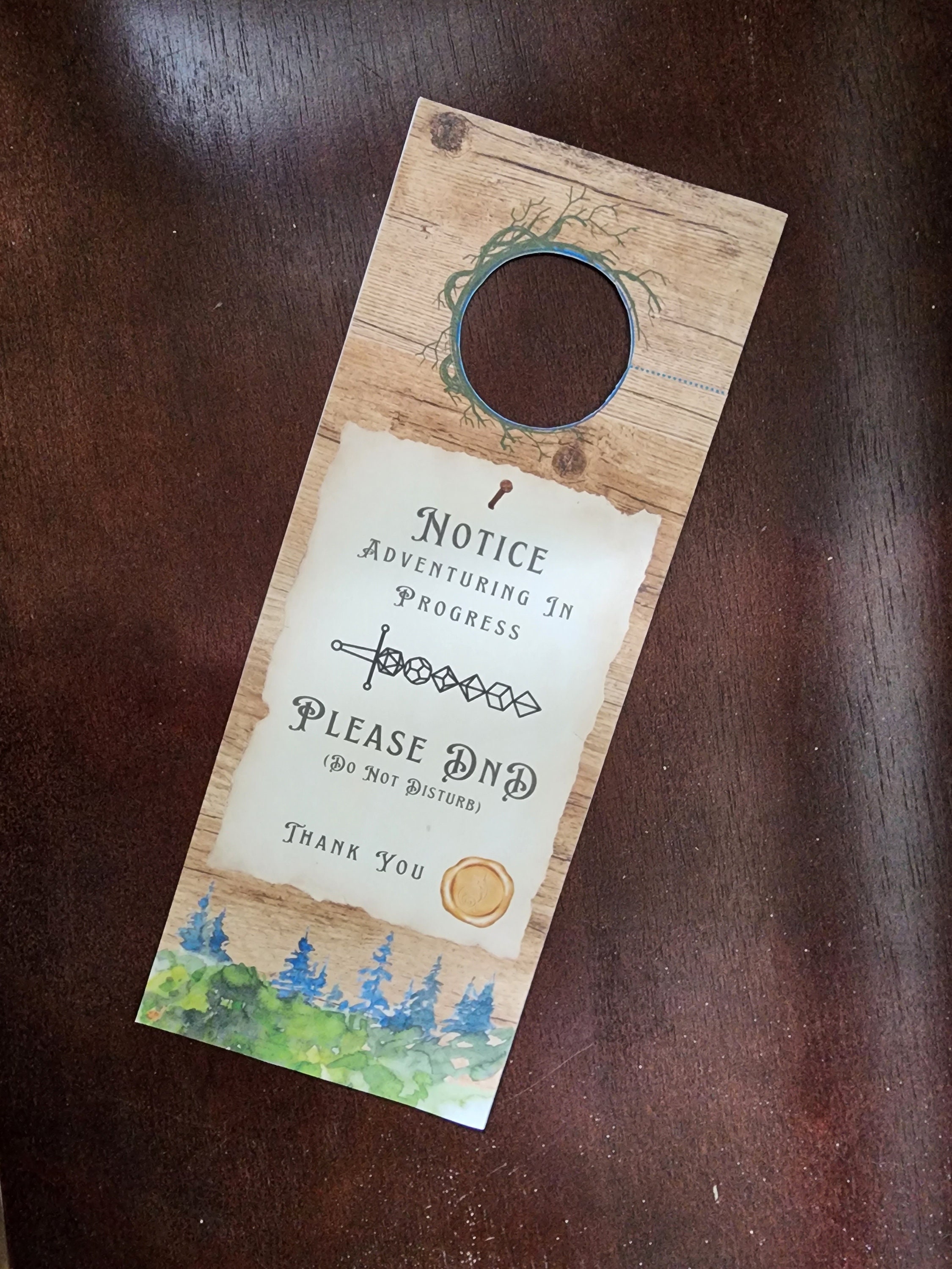 Please Dnd, Do Not Disturb, Door Hanger, Door Sign, Adventuring in ...
