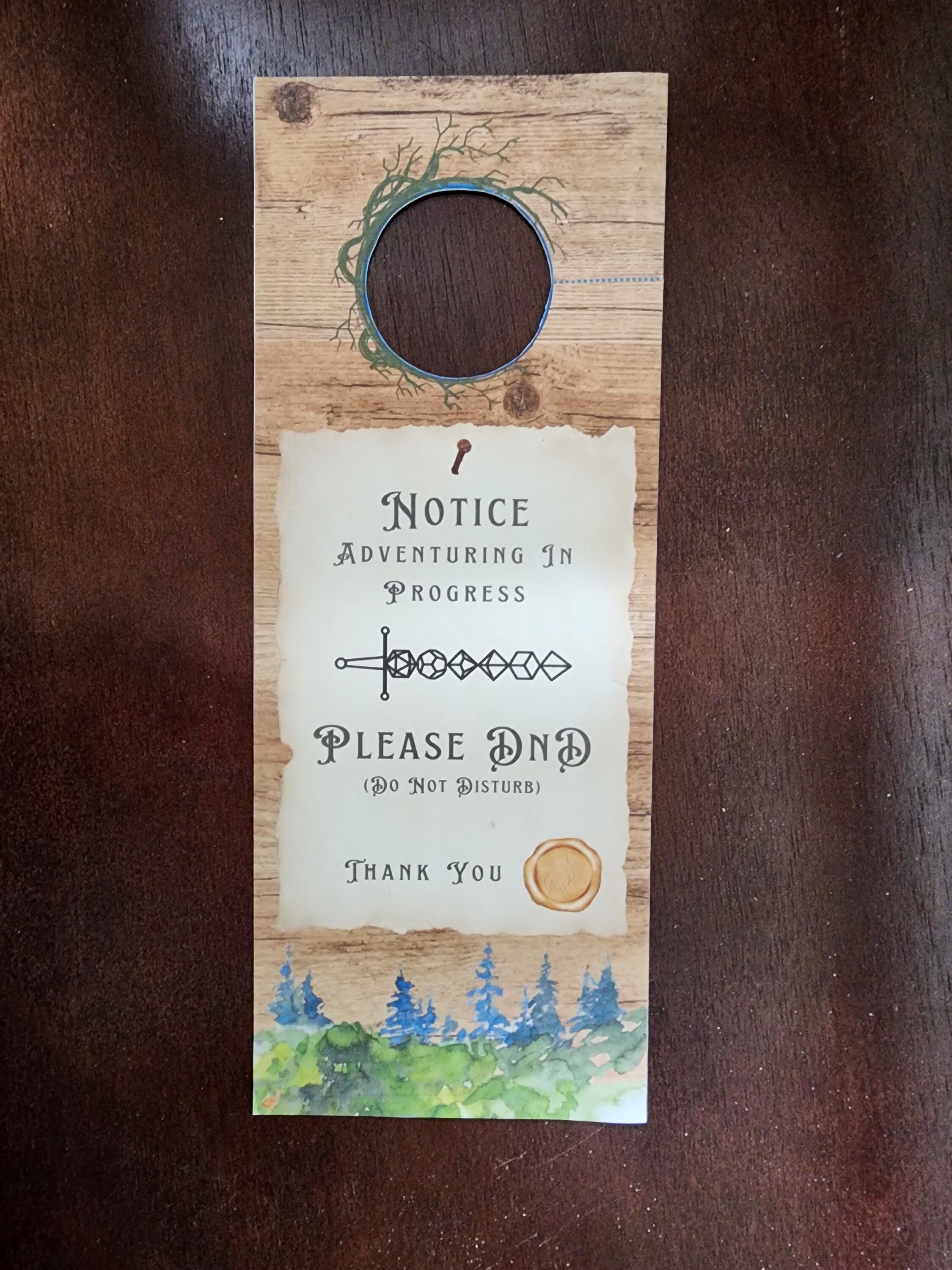 Please Dnd, Do Not Disturb, Door Hanger, Door Sign, Adventuring in ...