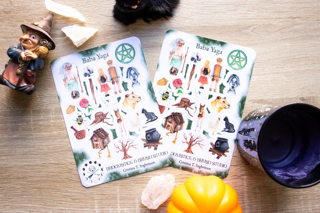 Baba Yaga Sticker Sheet - Etsy
