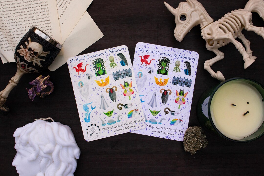 Mythical Creatures & Monsters Sticker Sheet - Etsy