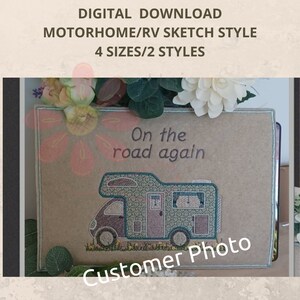 Motorhome RV Machine Sketch Embroidery Design Set, Embroidery Machine ...