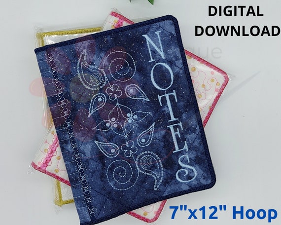 Notebook Cover A6 ITH Machine Embroidery Notebook Cover | Etsy UK