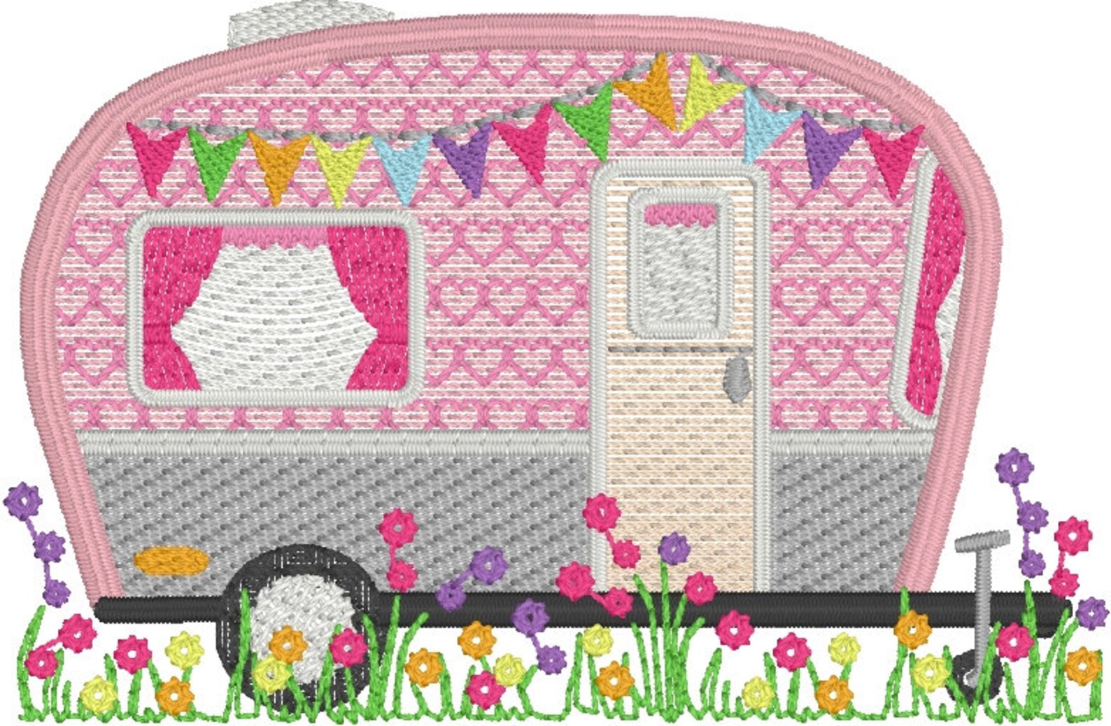 Sketch Caravan Machine Embroidery Design Set, Embroidery Machine ...