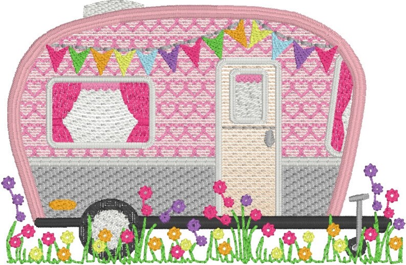 Sketch Caravan Machine Embroidery Design Set, Embroidery Machine ...